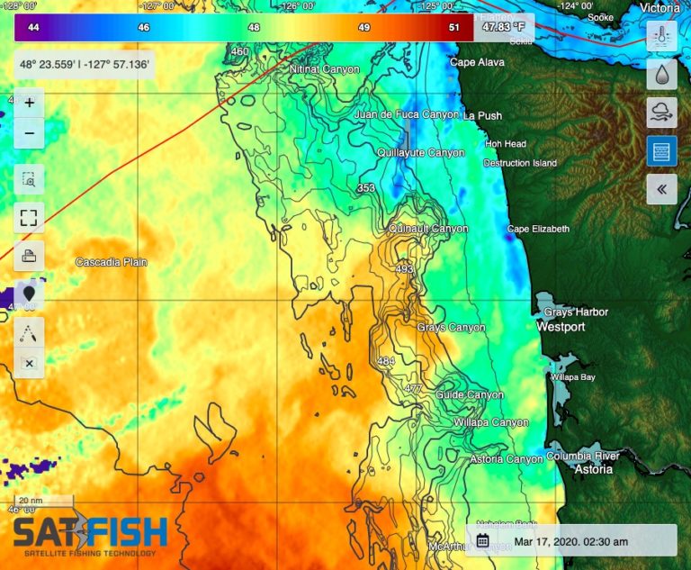 Washington Offshore Fishing Maps
