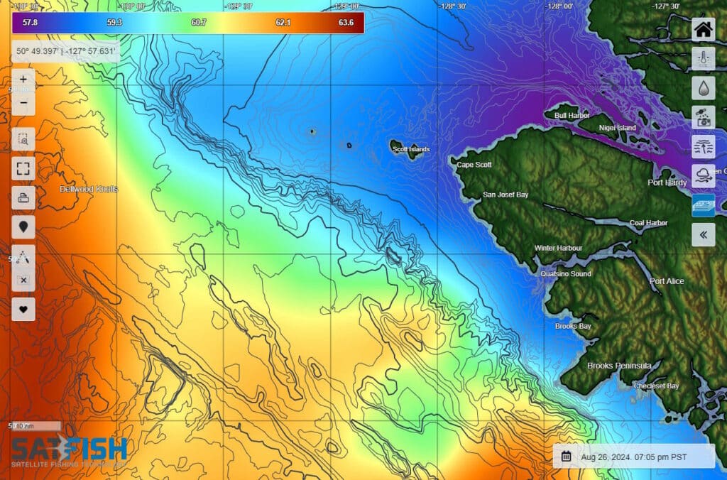 Pacific Northwest Offshore Fishing Maps